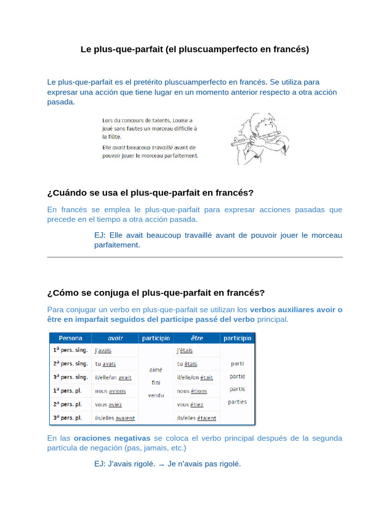 Plus-que-Parfait | PDF