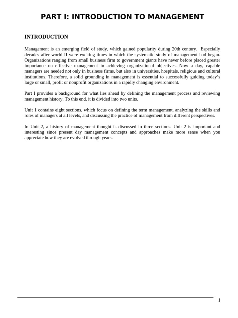 Introduction To Management | PDF