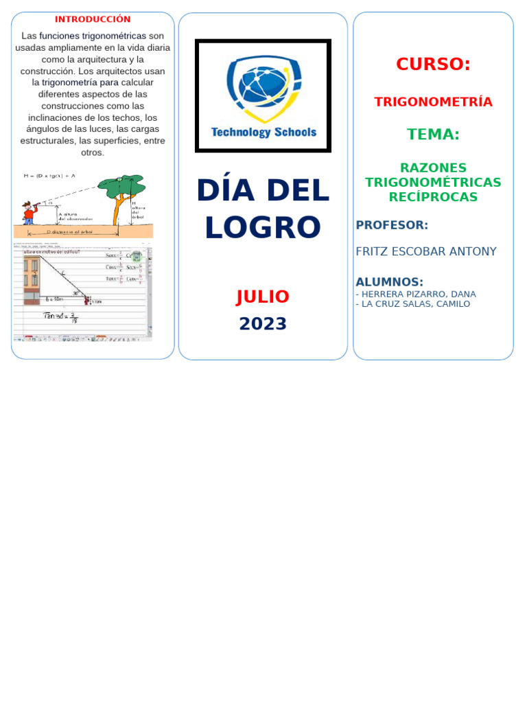 Triptico Día de Logro TRIGO | PDF