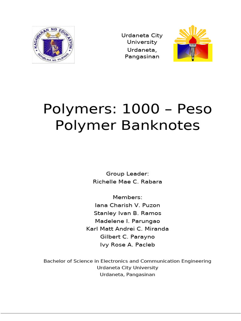 Polymer Banknotes (Paper Research Chem) | PDF