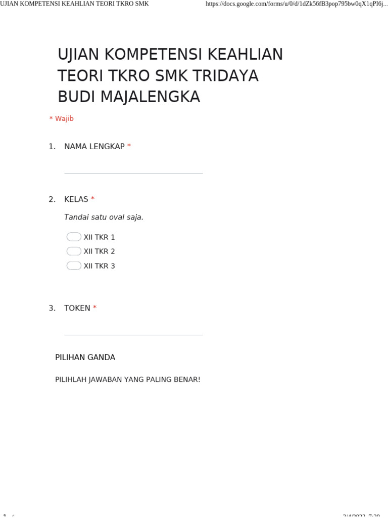Soal UKK | PDF
