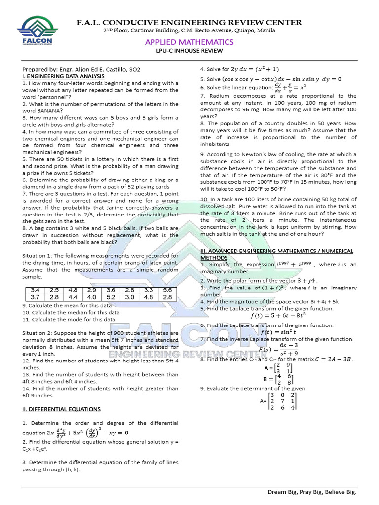 2 Applied Mathematics Sept. 27 2024 By. Engr. Castillo EDAN de NM ...