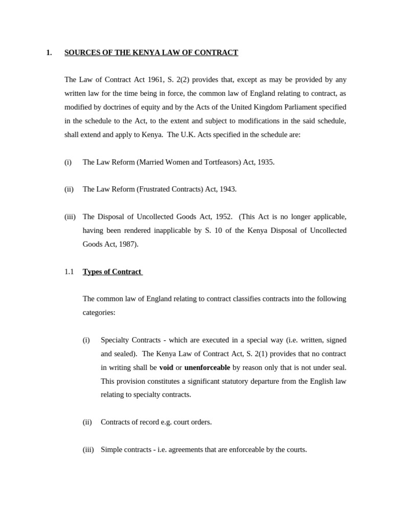 Contract 1 First Three Chapters | PDF