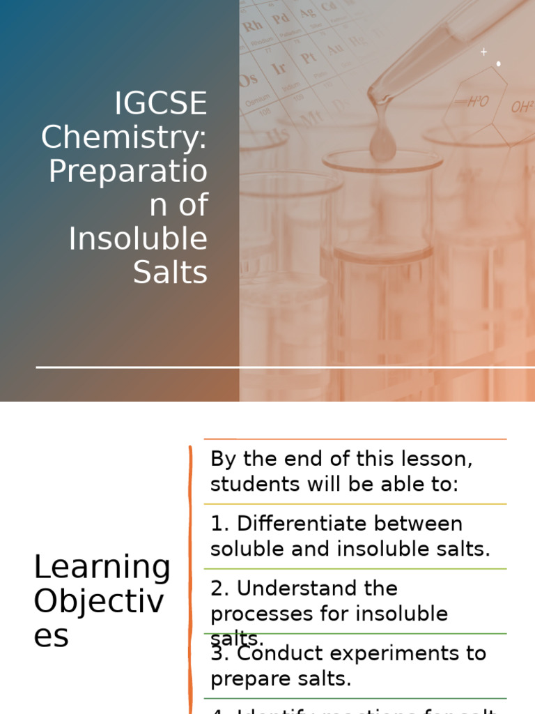 Preparation of Insoluble Salt WK 4 | PDF