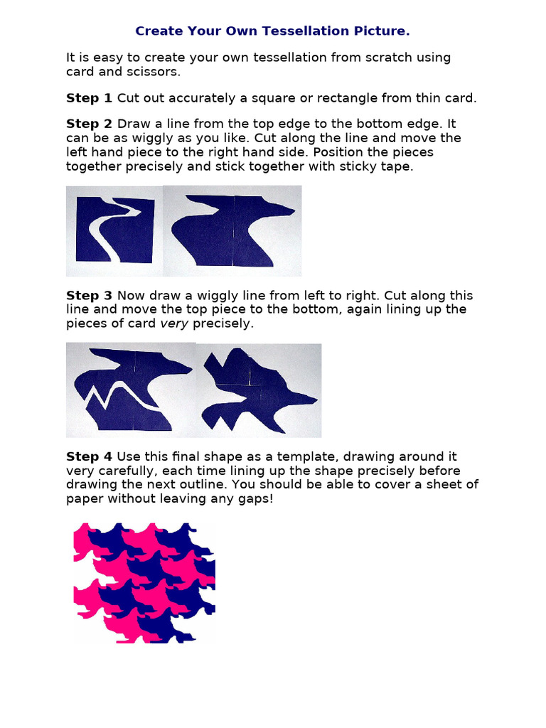 Create Your Own Tessellation Picture | PDF