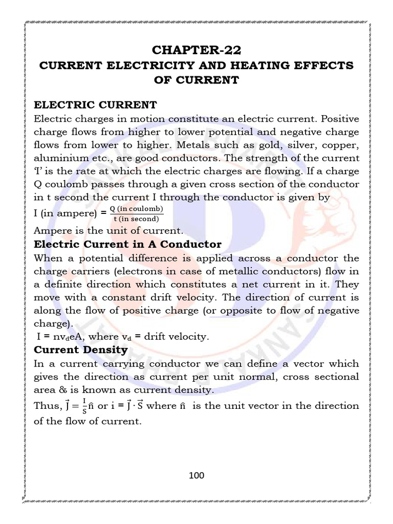 Current Electricity and Heating Effects of Current | PDF