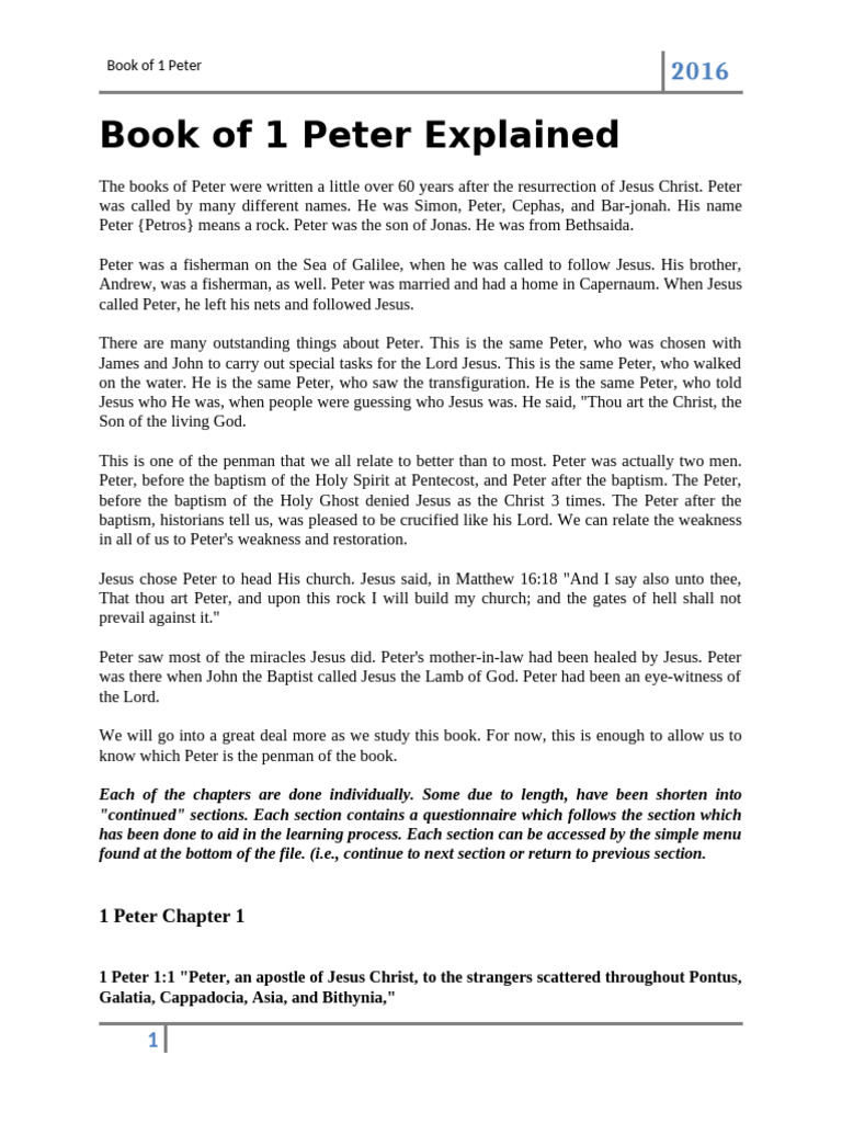 21book of 1 Peter | PDF | Saint Peter | Social Science