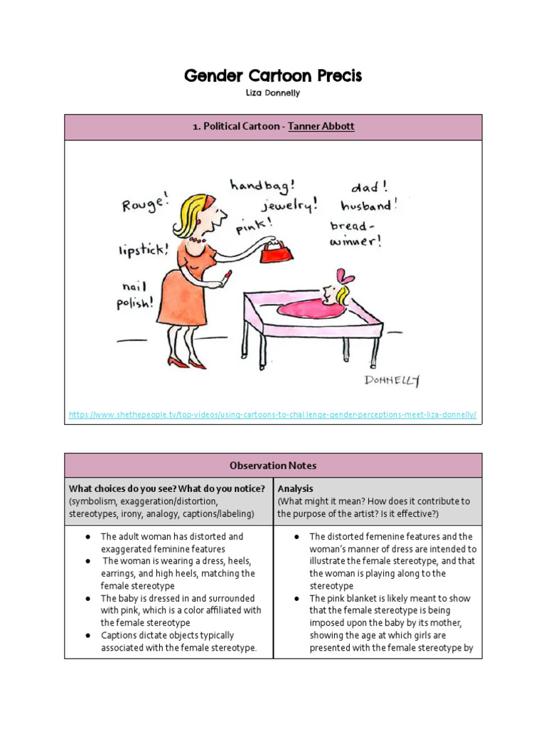 1 - CUT - Liza-Donnelly-Cartoons Analysis | PDF