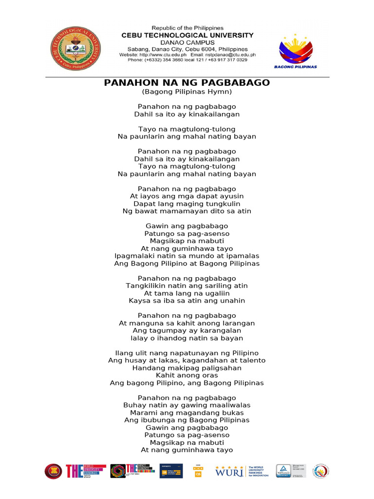 Bagong Pilipinas Hymn | PDF