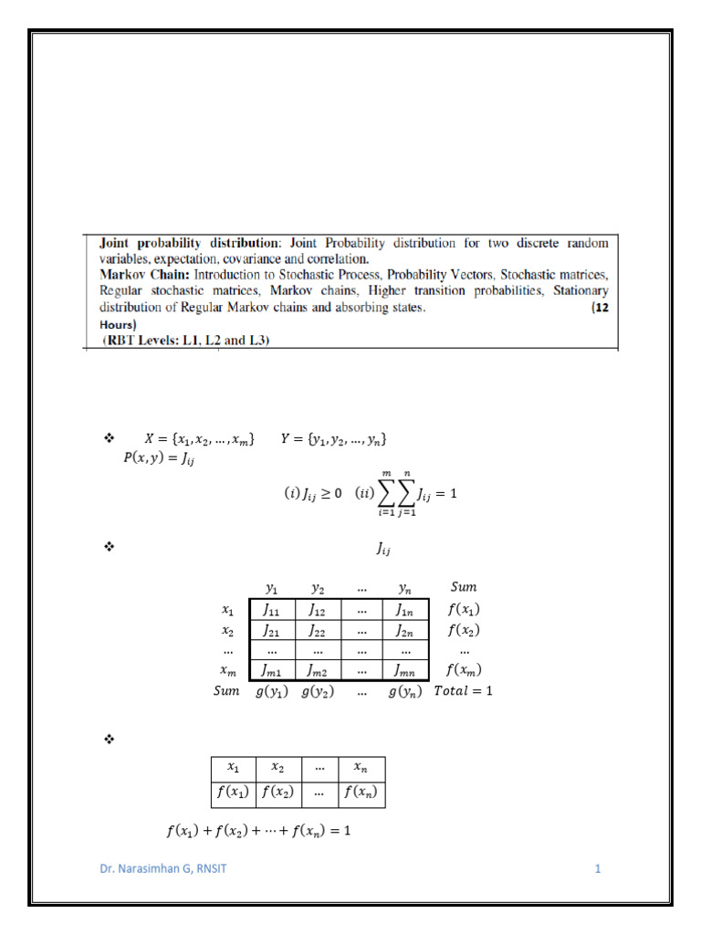 BCS301 - Module 2 | PDF | Markov Chain | Probability Theory