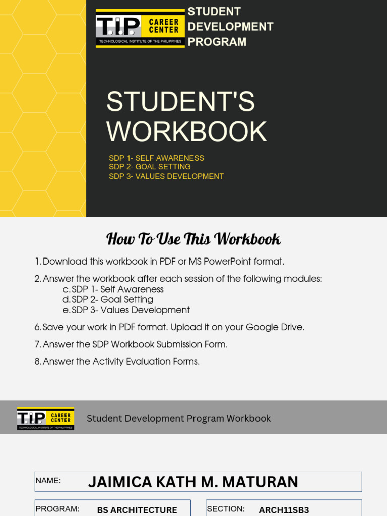 SDP Workbook Maturan Arch11sb3 | PDF