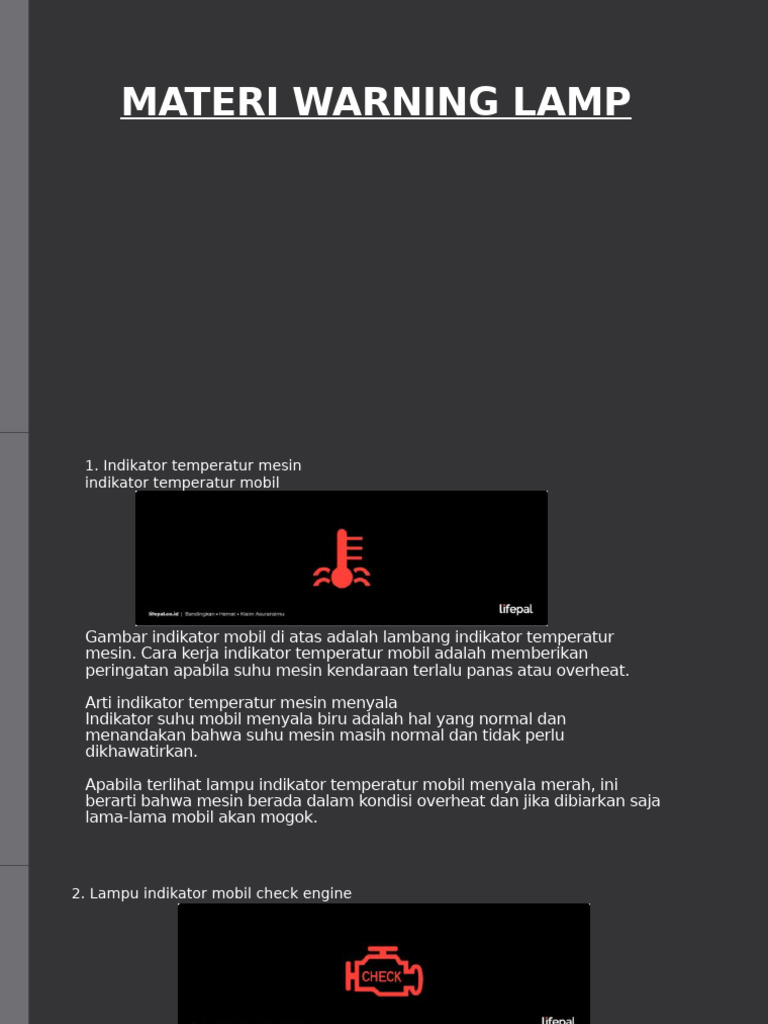 Materi Warning Lamp | PDF