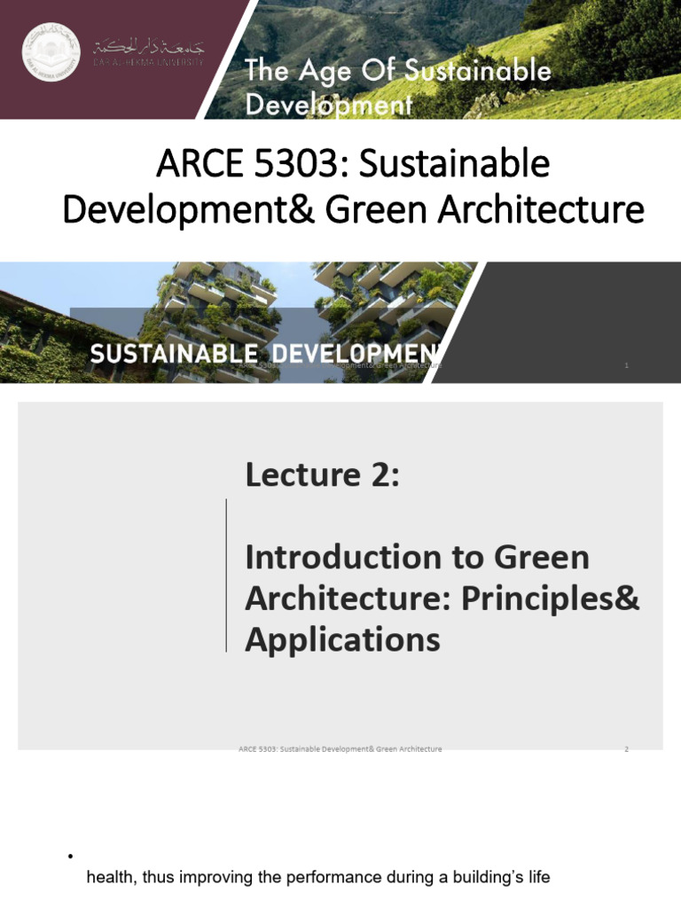 Lecture (2) - Green Building Rating Systems | PDF