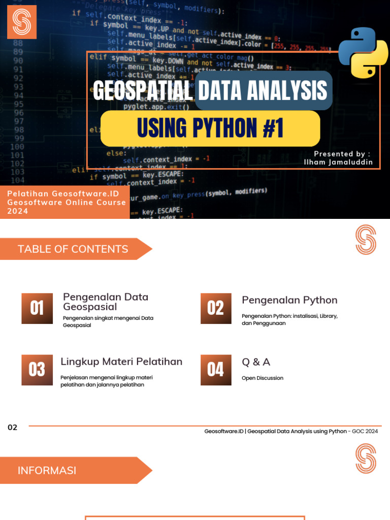 #1 Bahan Paparan Phyton | PDF | Geographic Information System | Geographic Data And Information