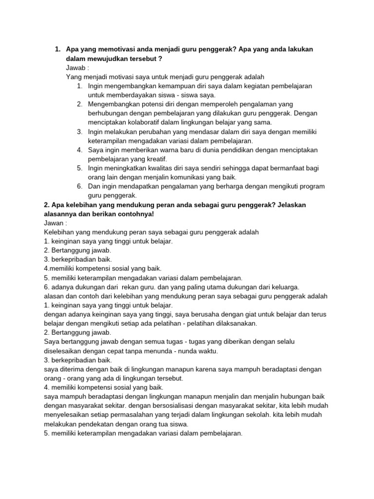 Contoh Soal Essai 1 | PDF