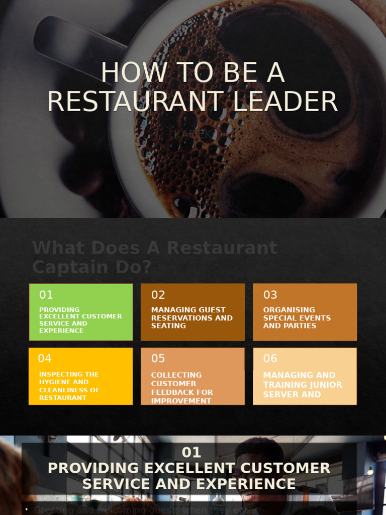 Odiongan Restaurant Leadership Guide | PDF | Restaurants | Waiting Staff