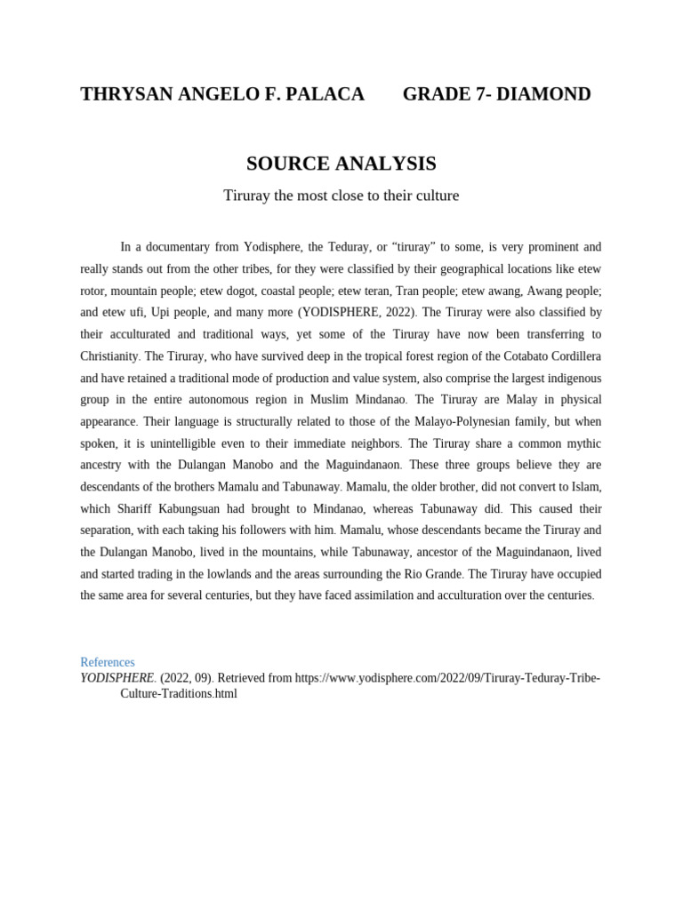 Source Analysis Pdf