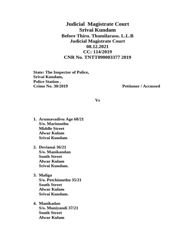 Judicial Magistrate Court SK Type | PDF