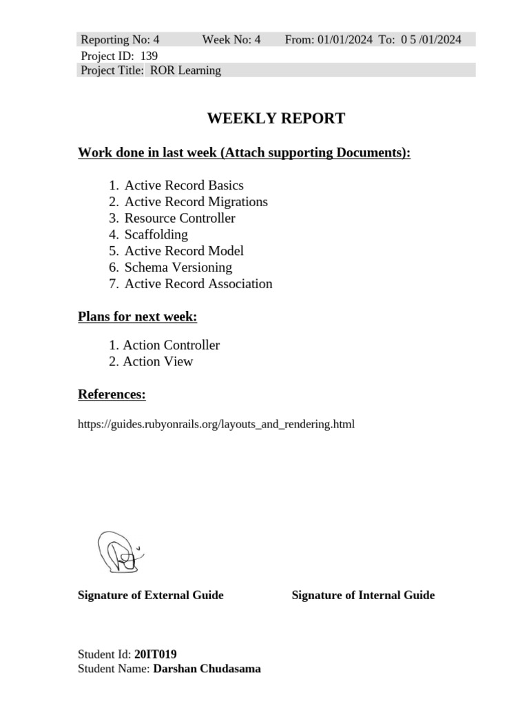 20IT019 Week4 Report | PDF