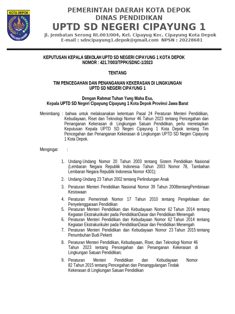 SK TPPK Cip 1 2023 - 2025 | PDF