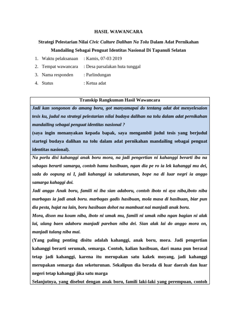 Hasil Wawancara | PDF