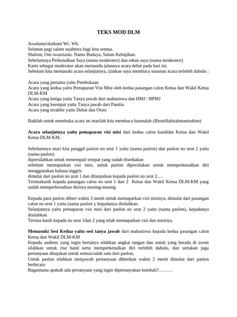 Teks Mod DLM 2024 | PDF