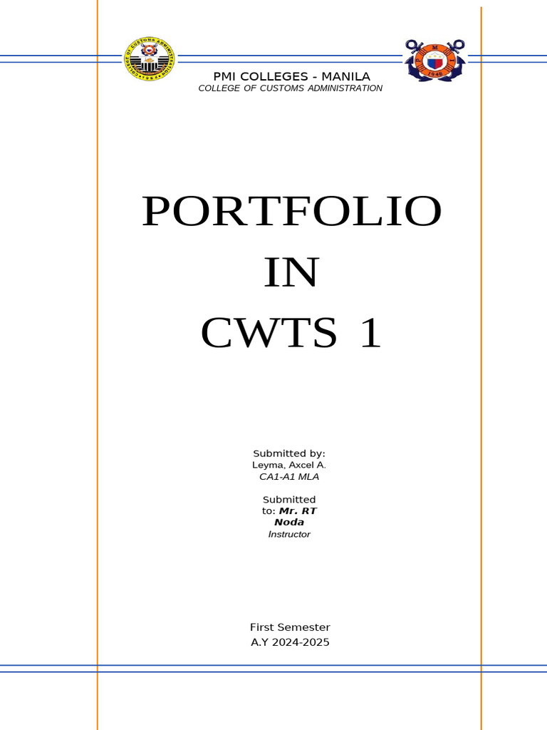 CWTS 1 Front Page | PDF