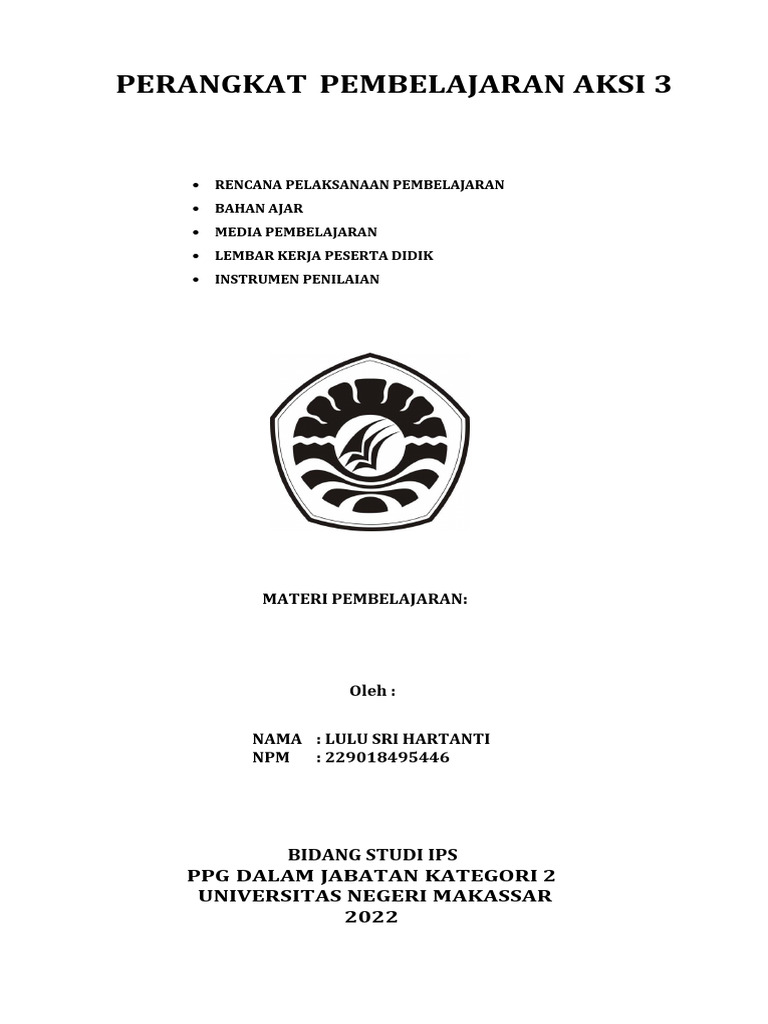 Perangkat Pembelajaran PPL Aksi 3 Fix Upload | PDF