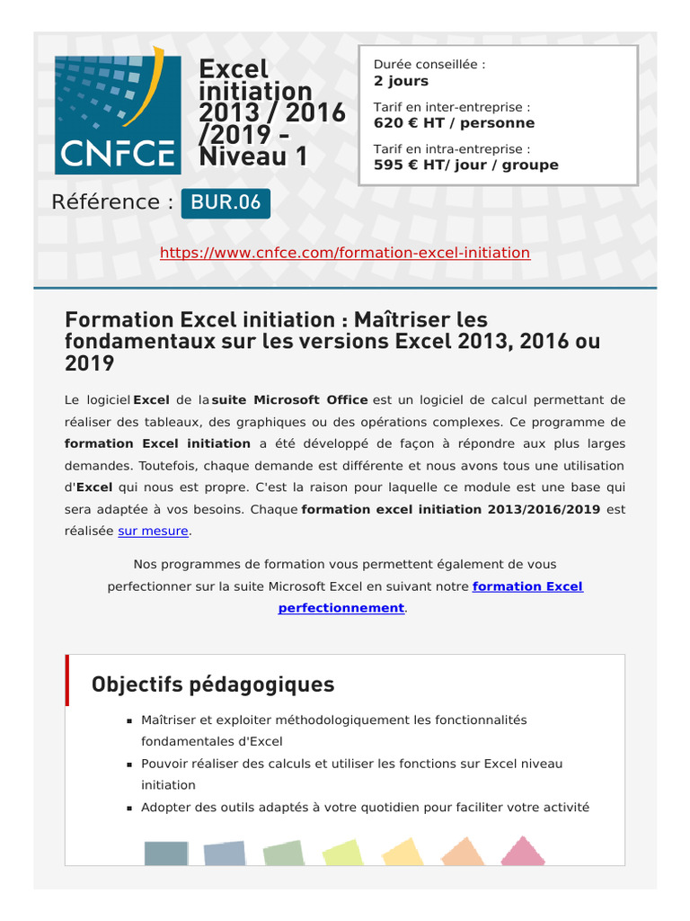 Excel Initiation | PDF