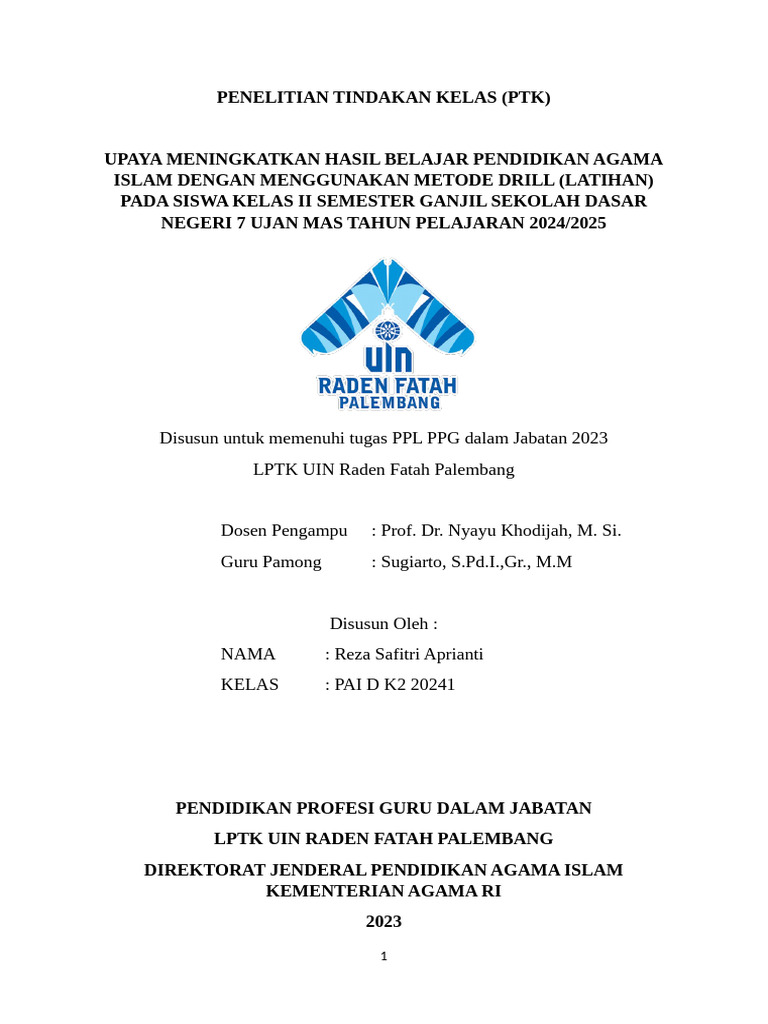 Ptk Kelas Siklus Ii Pdf