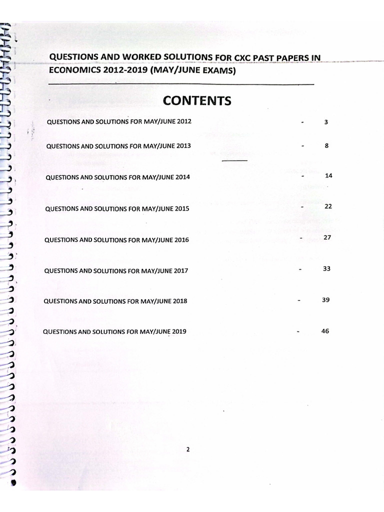 Economics Past Paper 2's | PDF