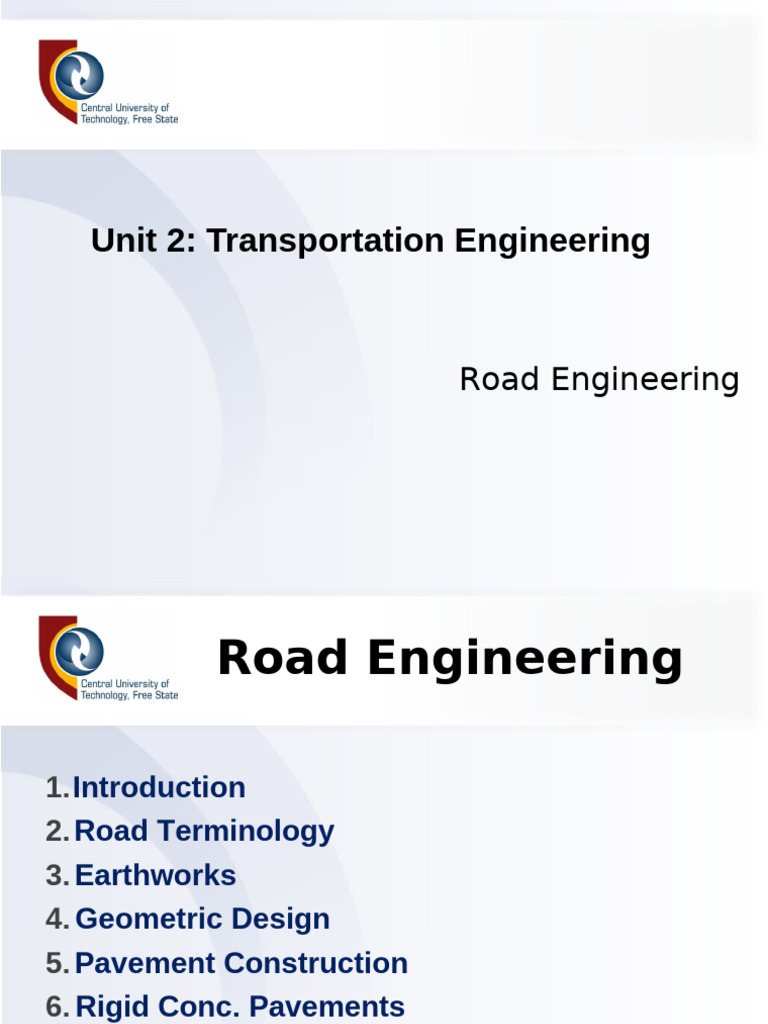 Unit 2 - Road Engineering | PDF | Road Surface | Technology & Engineering