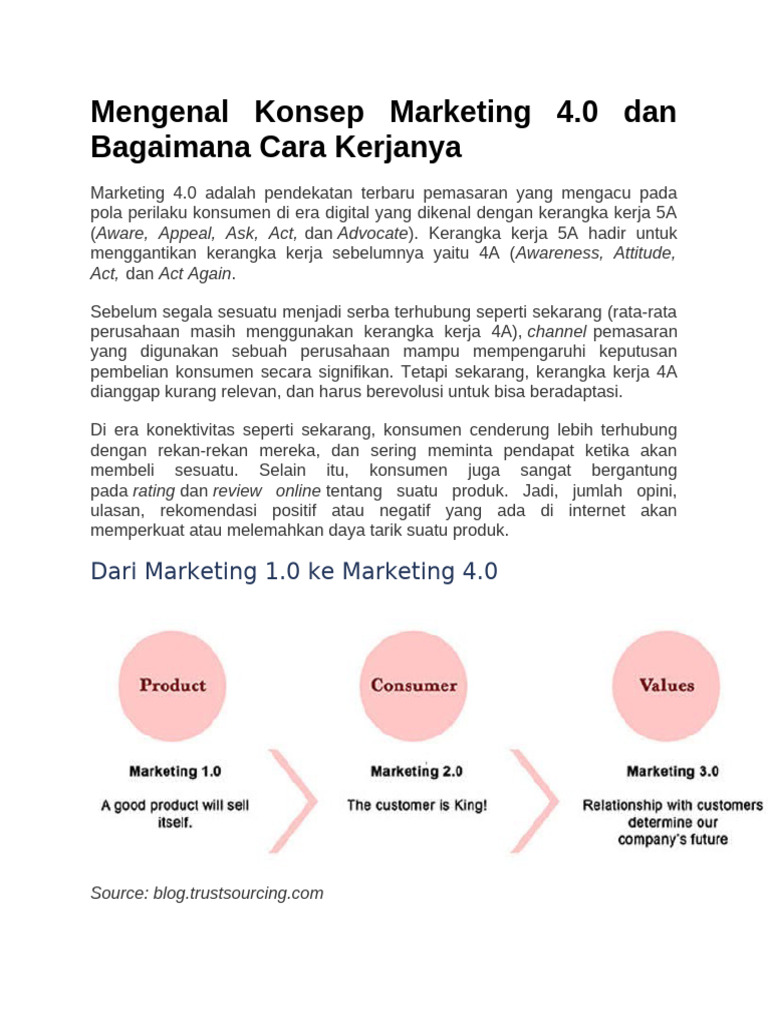 Mengenal Konsep Marketing 4 Point 0 | PDF Mengenal Konsep Marketing 4 Point 0 | PDF
