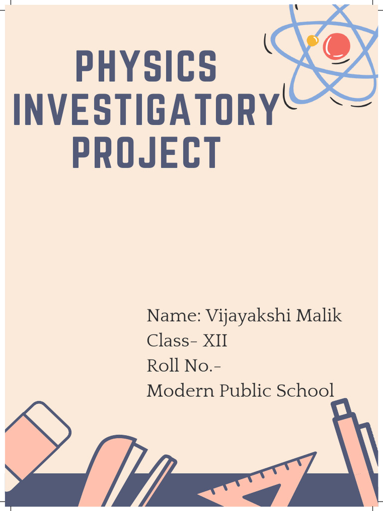 Physics Investigatory Project | PDF