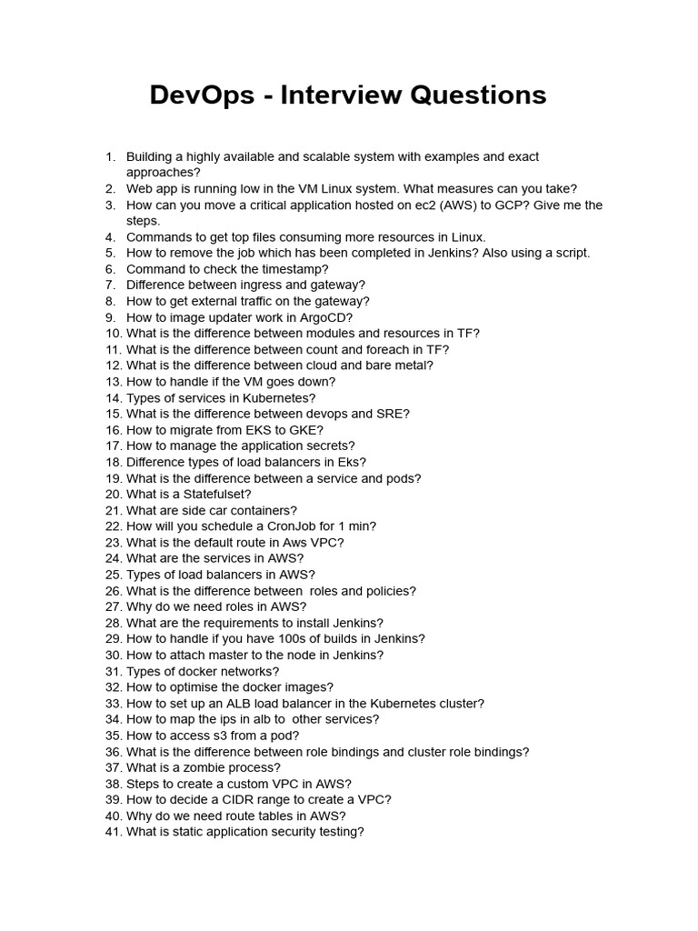 DevOps - Interview Questions | PDF