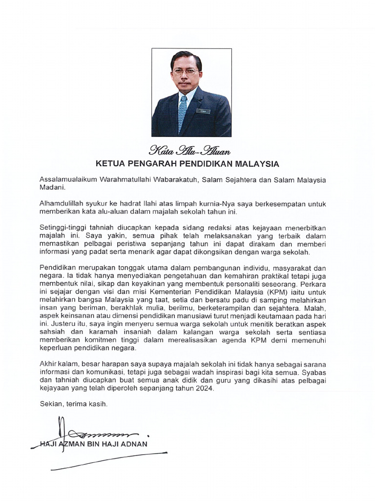 Kata Alu-Aluan KPPM 2024 | PDF