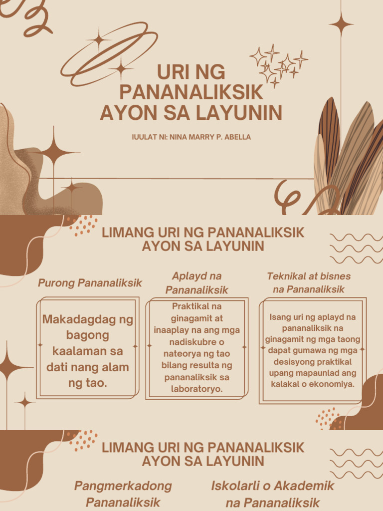 Uri NG Layunin | PDF