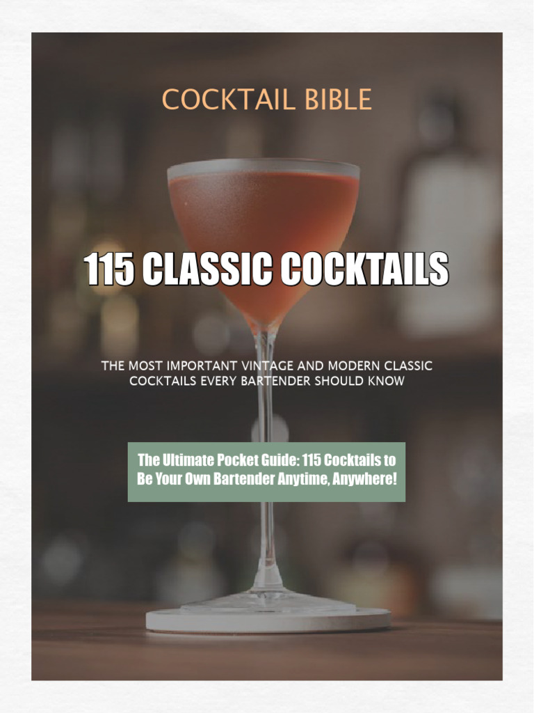 115 Classic Cocktails Free Cocktail Book | PDF