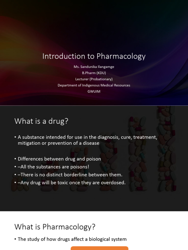 Introduction To Pharmacology | PDF