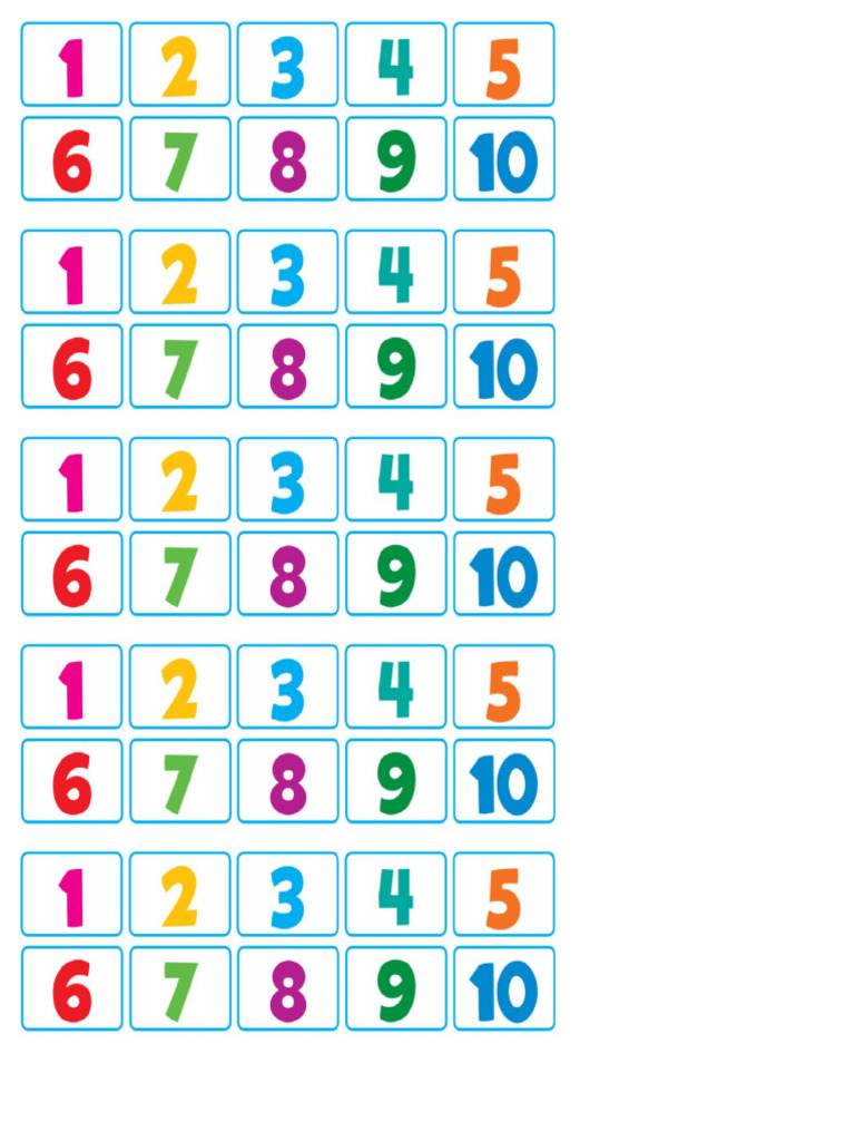 Small Numbers 1-10 | PDF