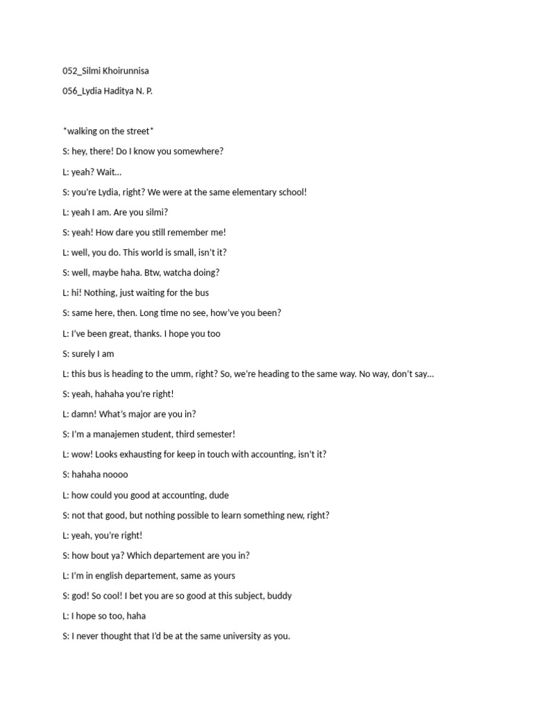 Informal English Conversation Example | PDF | Travel