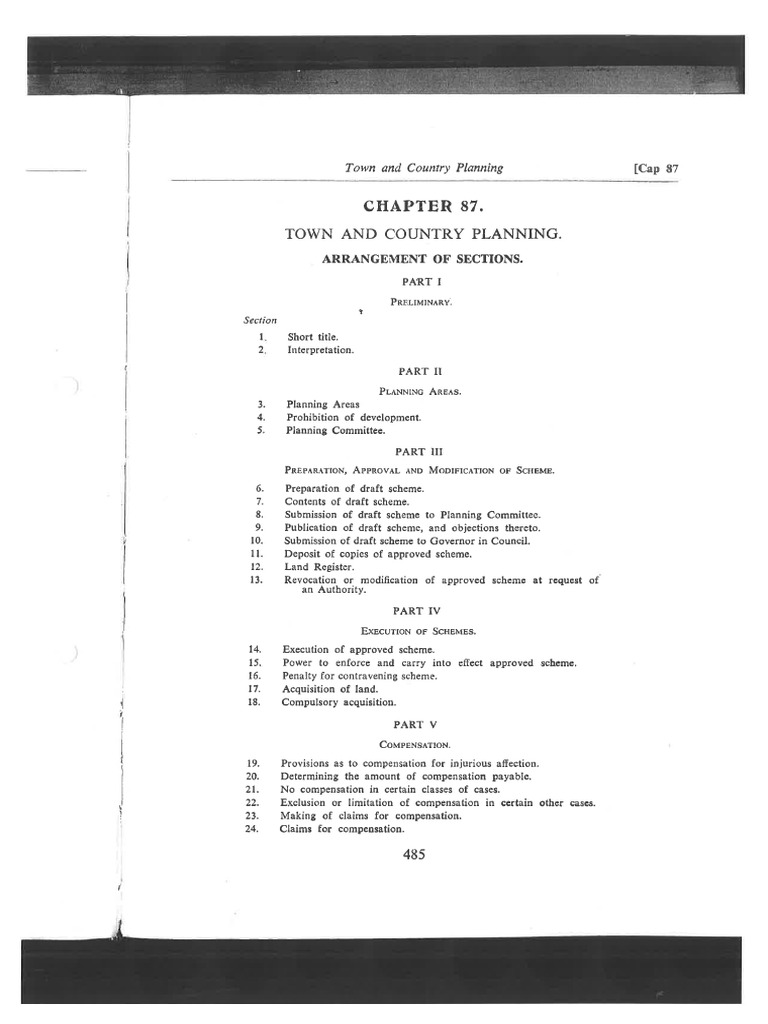 Town & Country Planning Ordinance | PDF