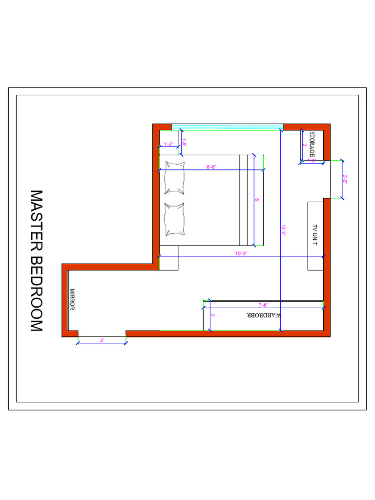 Master Bedroom Furniture Layout-1 | PDF