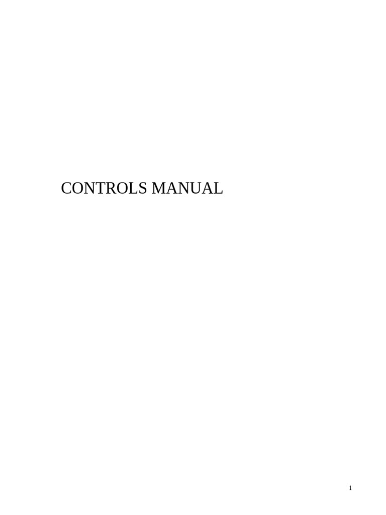 Controls Manual | PDF
