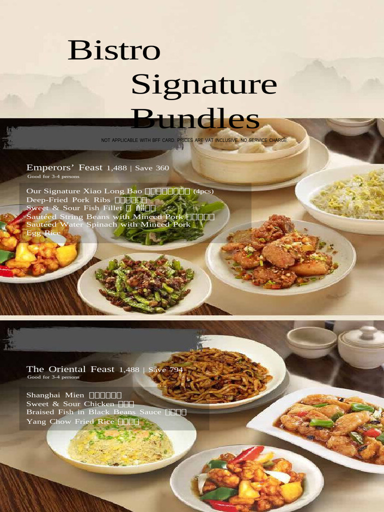 Bistro Signature Bundles: Emperors' Feast | PDF