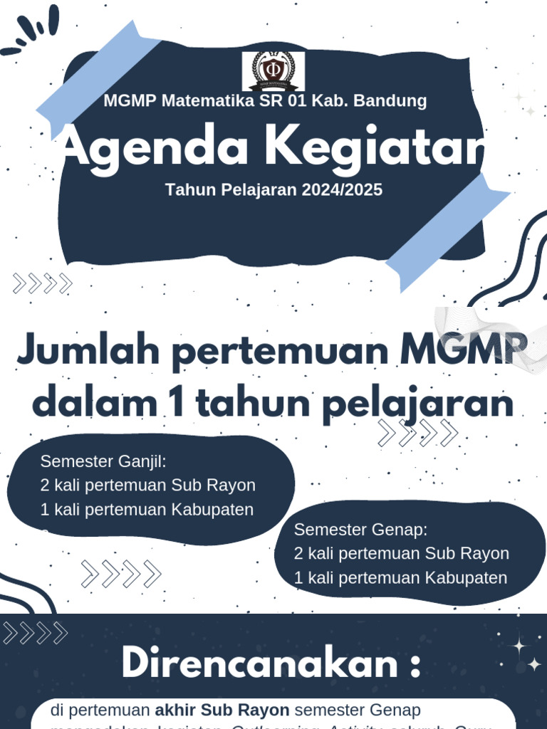 AGENDA MGMP Matematika SR 01 | PDF