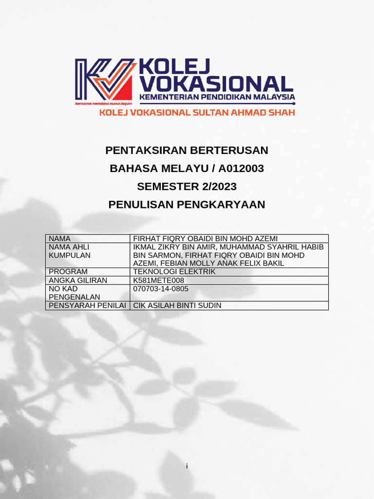 PB Bahasa Melayu Sem 2 | PDF