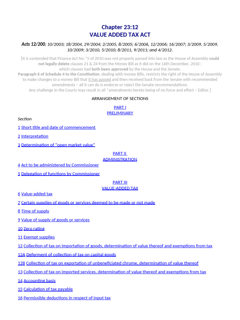 VAT Act | PDF | Lease | Finance & Money Management