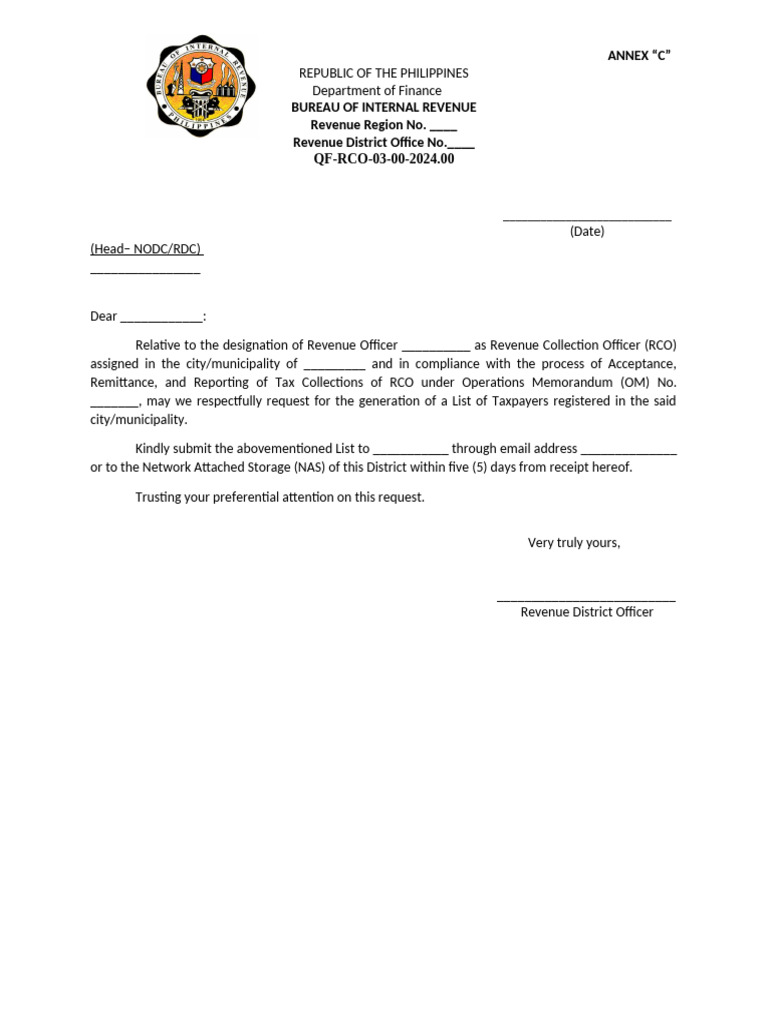 Annex C OM 9-2024 | PDF