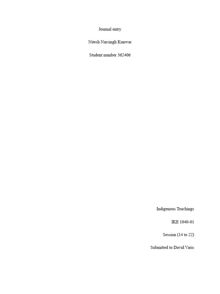 Journal Entry-1 | PDF